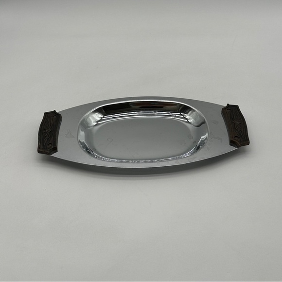 Kromex | Dining | Vintage Kromex Serving Tray With Wood Handles ...